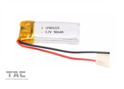 China 3.7v 90mah 401225 Rechargeable Li ion Polymer Battery For Recording Pen for sale
