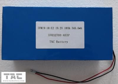 China 19.2V LiFePO4 Battery Pack 32700  18AH With Connector For Sound Device UL Certification for sale