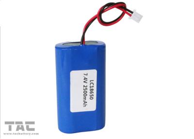중국 옥외 점화를 위한 ICR18650 리튬 이온 원통 모양 건전지 7.4V 2600mah 판매용