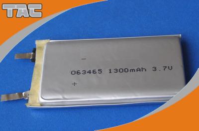 China GSP063465 3.7V 1300mAh células de polímero de iones de litio con alta capacidad en venta