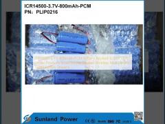 ICR14500-3.7V-800mAh-PCM-Batterie für LED-Leuchten Digitale Produkte Smart Home Geräte Drahtlose Mäuse Elektrische Zahnbürsten Rasierer