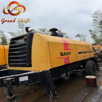 China SANY 8018 New Generation Diesel Trailer Concrete Pump with 80 m³/h Output  PLC Control for sale