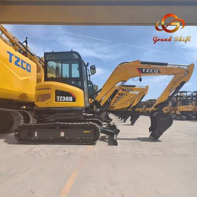 China TZ36U 3.6Ton Mini Excavator with Zero Tail Swing and Yanmar Engine for Landscaping and Construction for sale