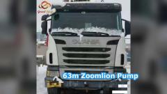 Used Zoomlion 63m Concrete Pump Truck Scania