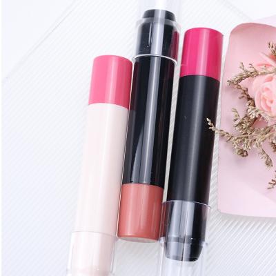 China Logo printing white black round shaped empty lip balm blush container foundation concealer stick tube for sale