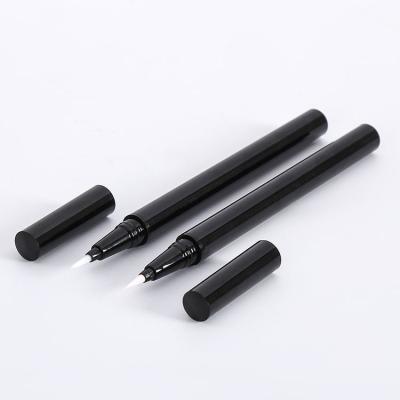 中国 Cosmetic packaging material for thin Eyeliner pen thin liquid Eye line pencil with steel beads empty black container 販売のため