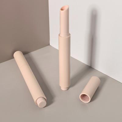 China Cylindrical Bevel Bottom Button Lipstick Tube Lip Glaze Tube Container Press Type Lipstick Tube Packaging Material for sale