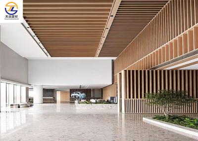 China Extruded Aluminum Square Tube Ceiling | Modern Linear Baffle for Commercial Lobbies for sale