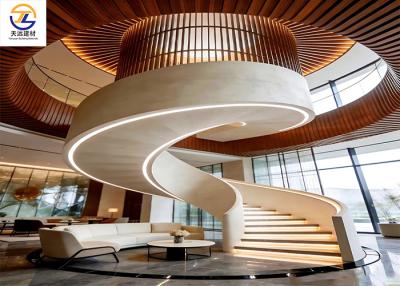 China Extruded Aluminum Square Tube Ceiling | Curved Linear Baffle for Luxury Lobby for sale