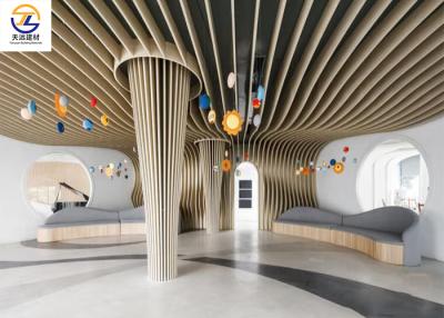 China Custom Curved Aluminum Baffle Ceiling | Artistic Wave Design for Creative Spaces for sale