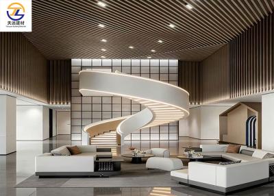 China Extruded Aluminum Square Tube Ceiling & Wall Cladding | Modern Luxury Curved Design for High-End Lobbies for sale