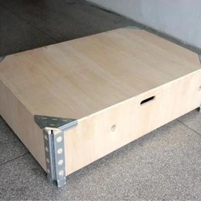 Cina 4 Way Pallet Box in legno Box di magazzino Hinge Box di contenimento in legno in vendita