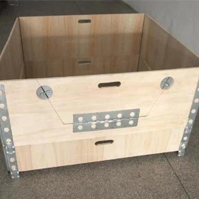 Cina 4 Way Pallet Box in legno Box di magazzino Hinge Box di contenimento in legno in vendita