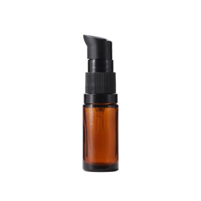 China 15ml-30ml Empty Glass Bottles Brown Refillable Glass Bottles Lotion Dispenser for sale