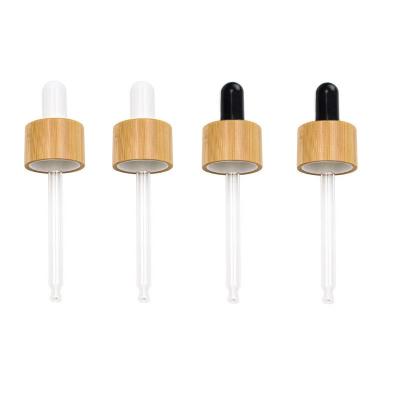 China 1 oz Bamboo Wood Matte White/Black Glass Pipette (20-410) for sale