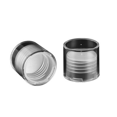 China 24mm ABS+PP Plastic Transparent Thick Wall Double Layer Cover Combined Bottle Cap for sale
