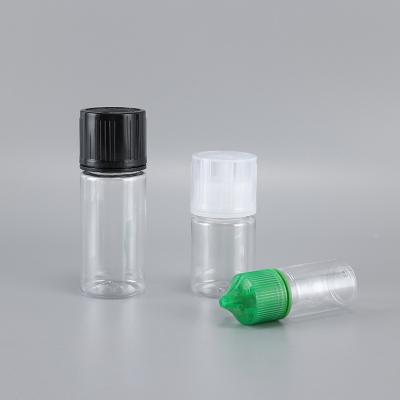 China 10ml Clear Boston Round bottle With Tamper-Evident Cap for sale