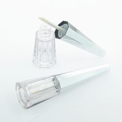 China High quality plastic empty cone lip gloss tube with silver cap for liquid cosmetic packaging for sale