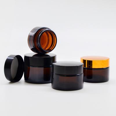 China 5g 10g 15g 20g 30g 50g 100g brown glass cream bottle, face cream bottle, cosmetic sub-bottle, eye cream bottle for sale