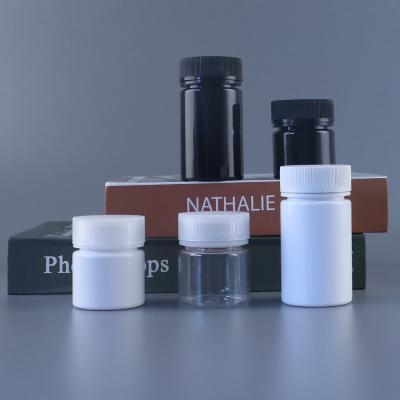 China 60ml120ml food packaging jar, health care bottle with anti-theft cap, pet white jar for sale