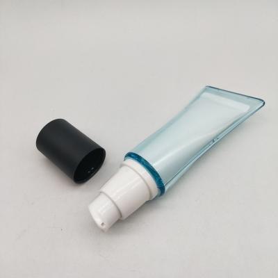 China Double layer Nozzle cream hose 30ml cosmetics hose PP packing aloe vera gel hose package customization for sale