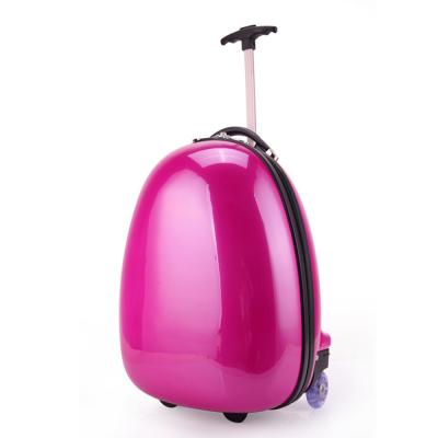 China Lightweight Travel Children Trolley Bag Carry on Hard Shell Zipper Wheeled Suitcases Kids Rolling Spinner Luggage Scooter Suitcase for sale