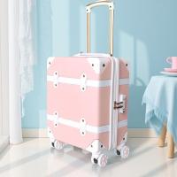 China Pastel Belted Retro Suitcase for sale