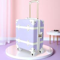 China Pastel Belted Retro Suitcase for sale