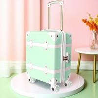 China Pastel Belted Retro Suitcase for sale