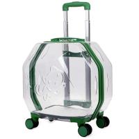 China Anti-Theft Clear Pet Carrier Portable Pet Holder Waterproof Travel Suitcase Polyester Lining Material Breathable Pet Carry for sale
