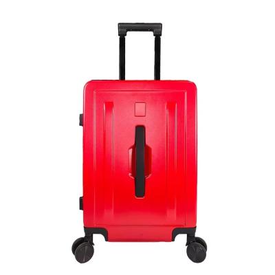 China Modern Business Style Suitcases with 4 Spinner Wheels in Sturdy Luxury Luggage Set for Durable Travel in Red and Black for sale