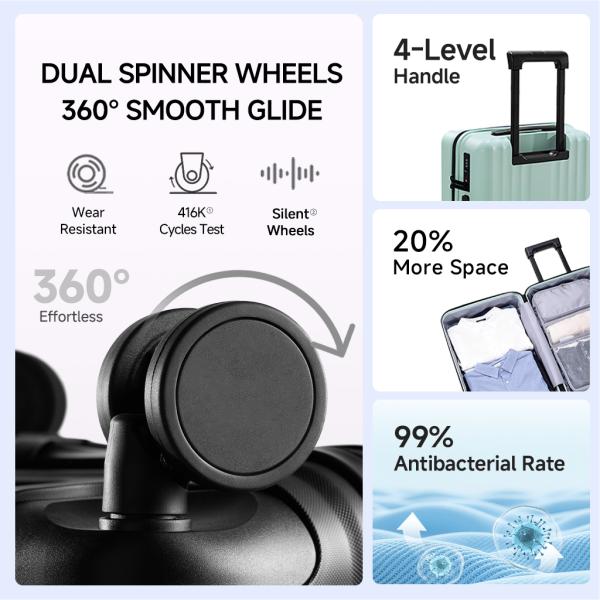 Quality 20" Lightweight PP Suitcase in 2.6kg & 42L for sale