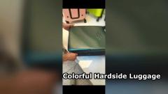 Colorful Hardside Luggage with Zipper Closure and Interior Packing Straps
