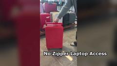 20 Inch Hard Shell Business Suitcase: Aluminum Frame No Zipper Luggage with Front Laptop Compartment