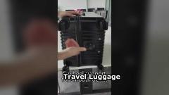 Black Hardside Luggage Set with Corner Protection and Trolley Handle