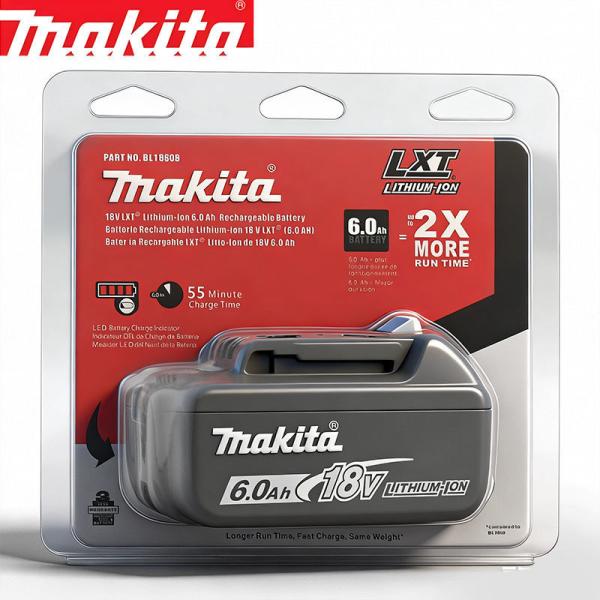Quality FCC RoHS Makita 18V 6Ah Battery Li Ion Replacement LXT BL1860B for sale