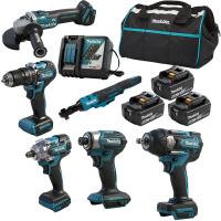 Quality ODM Makita 18V Combo Kit 6in1 With Charger ANGLE GRINDER Circular Saw Impact for sale