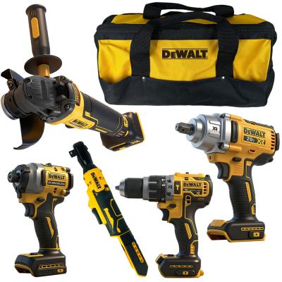 China XR 20V Brushless Tool Set Ratcheting Wrench Angle Grinder Dewalt Impact Set ODM for sale