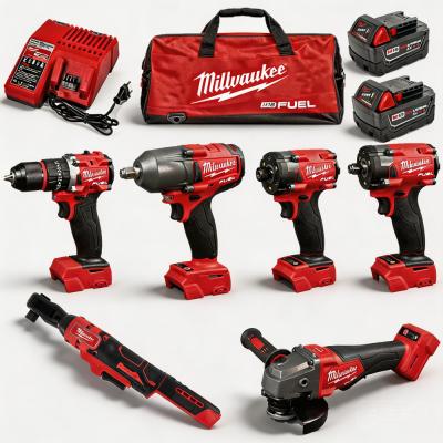China Household 9in1 Milwaukee Tool Set Outdoor Power Drill Set OEM for sale