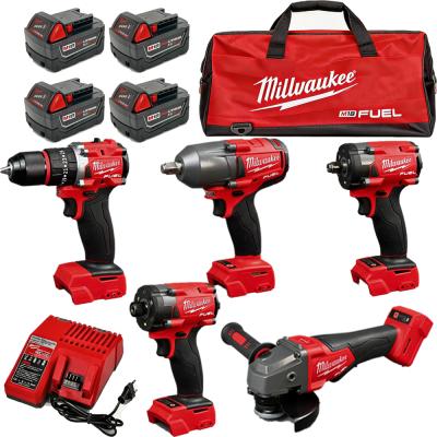 China Milwaukee 10in1 Cordless Drill Set Household Electric Screwdriver Set DC18V for sale
