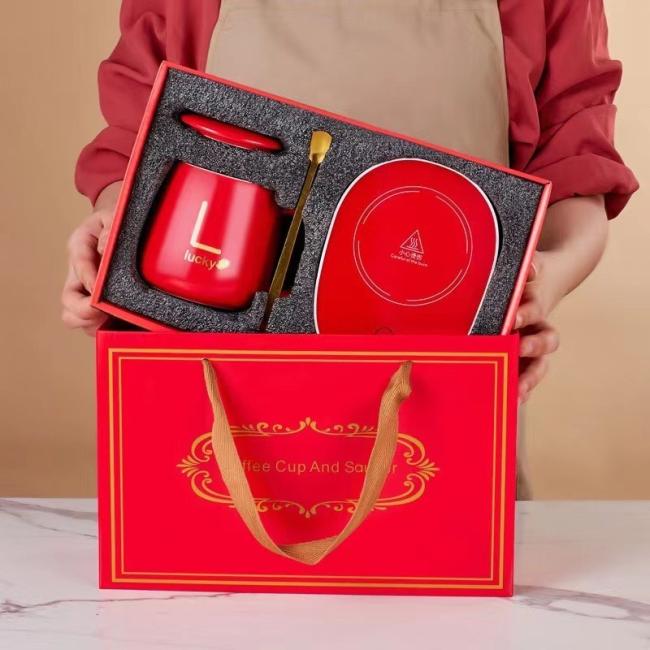 Custom Logo and Color Gift Package Competitive Price 55 Degree Thermostatic Ceramic Cup/Mug