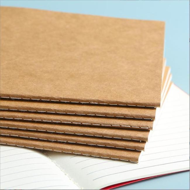 Journal Soft Kraft Cover Notebook, 100 Pages/ 50 Sheets for Students Office Business