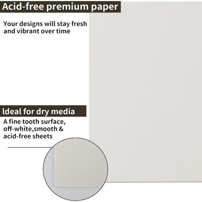 Sketch Book Pack Spiral Bound Artist Sketch Pad 100 Sheets Each Sturdy Acid Free Drawing Paper Ideal for Adults & Teens