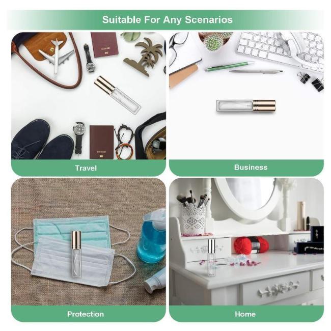 Pocket Leakproof Mist Sprayer for Perfume Dispenser Fragrance Container Set Travel Accessory