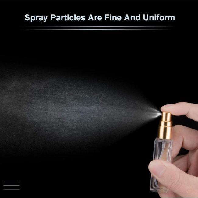 Portable Square Empty Glass Perfume Atomizer Bottle with Spray Applicator