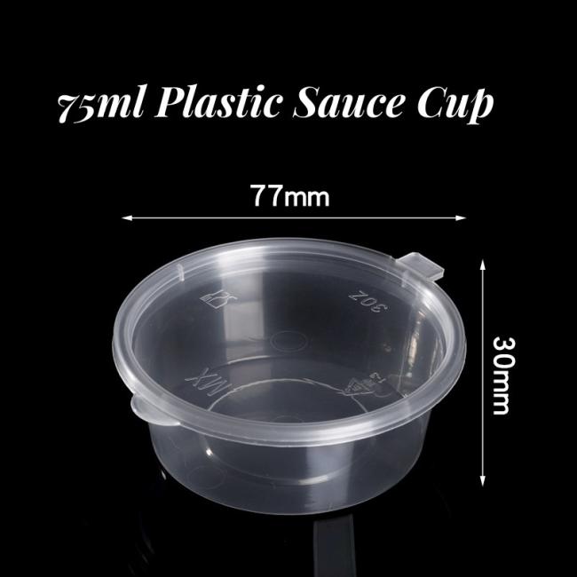 35ml/50ml/75ml/100ml PP Plastic Cup Disposable Sauce Cup