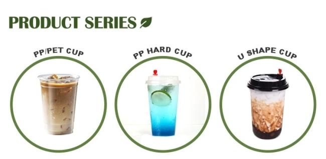 Custom U Shape Clear Compostable Biodegradable Disposable PP Plastic Cup