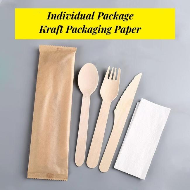 Compostable Wooden Cutlery Disposable Environmental Tableware