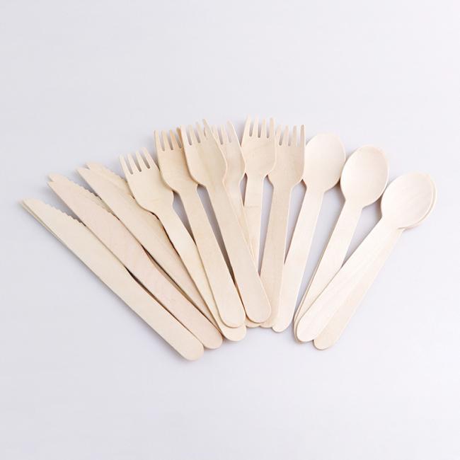 Compostable Disposable Wooden Cutlery Set Spoon for Sale