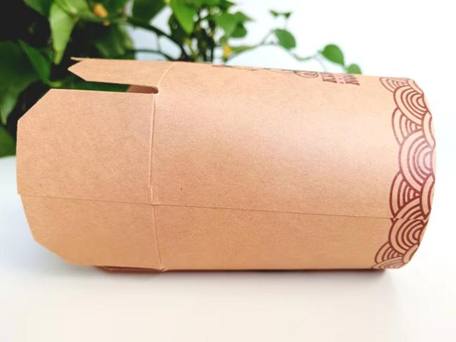 Eco-Friendly Kraft Paper Noodle Packing Box Disposable Custom Chip Box